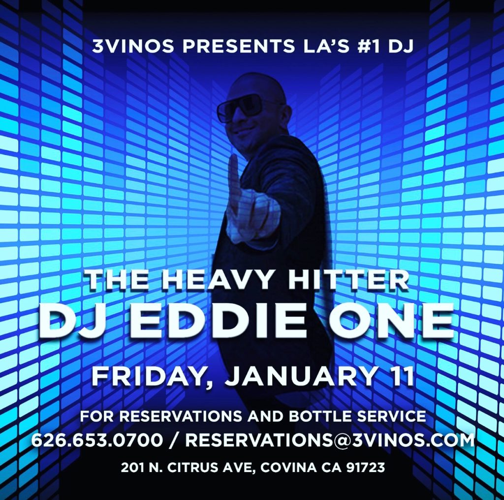 dj eddie one 96.3 - 3 Vinos Restaurant & Nightclub